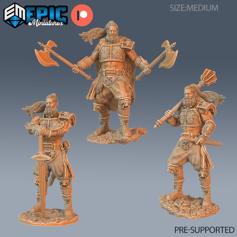 Fantasy RPG Miniature Bundle Medieval Theme Available in 28 MM or 32 MM ...