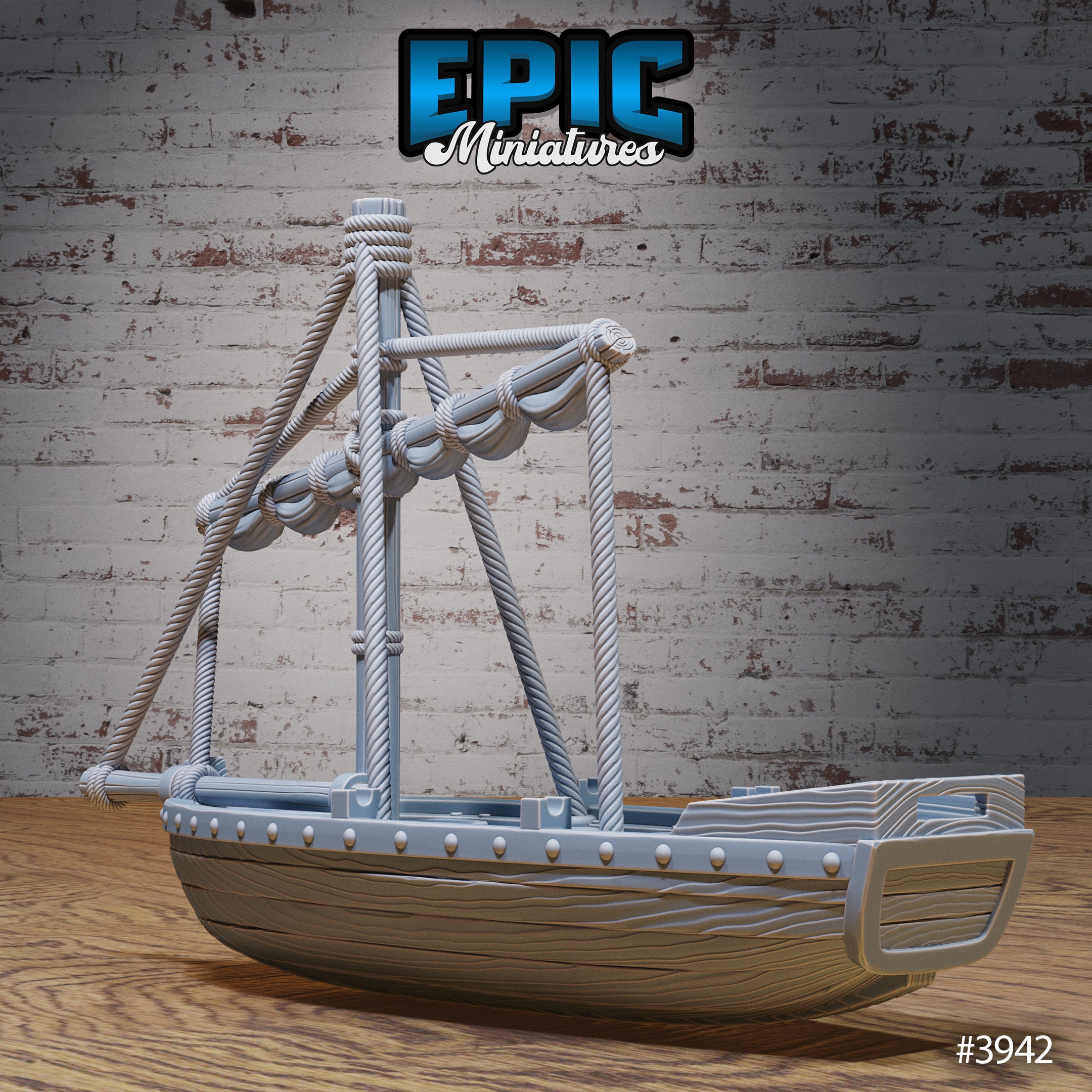 Harbor Boats D&D Miniature 3D Printed Unpainted 28MM Scale Set of 6 ...