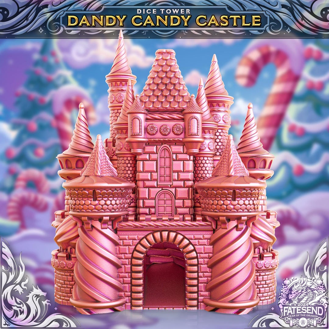 Fun and Colorful Candy Castle Dice Tower for Tabletop Games! - Etsy