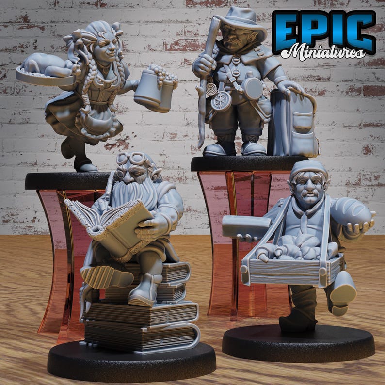 Halfling Villager Miniature: D&D, Pathfinder, TTRPG, 28mm/32mm Scale - Etsy