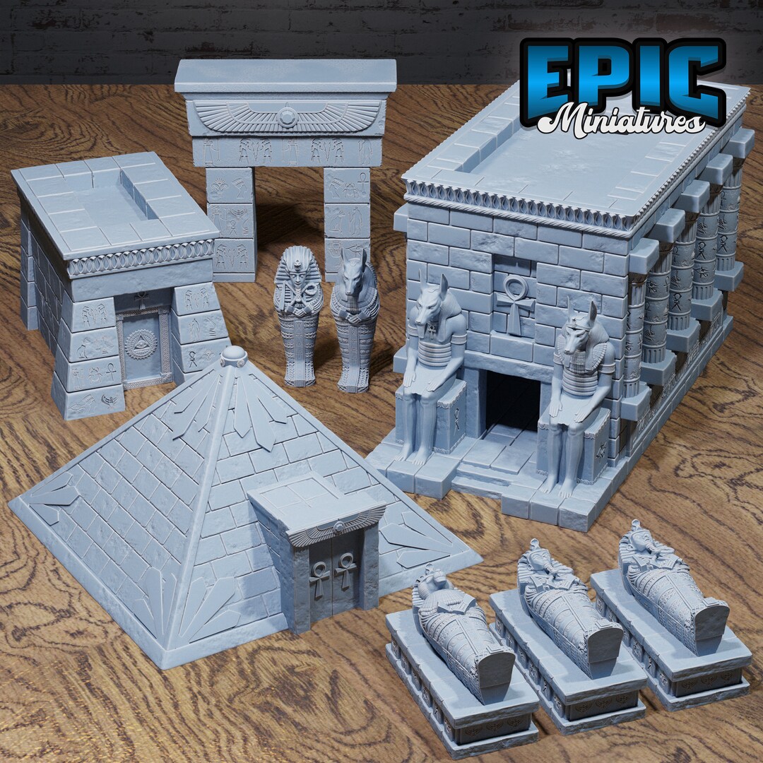 Miniature Ancient Egyptian Tombs Building Set - 28 MM Scale - Etsy