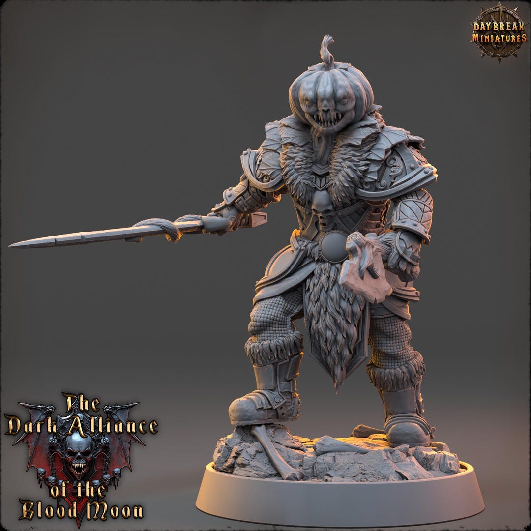 Pumpkin Head Commander Dungeons and Dragons Pathfinder Wargaming TTRPG ...