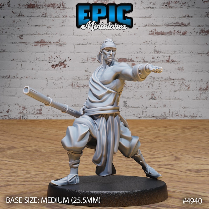 Martial Arts Monk Dungeons and Dragons Pathfinder Wargaming TTRPG ...