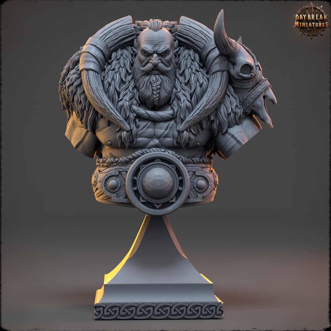 Viking Leader Bust: Resin Collectible Warrior Figure - Etsy