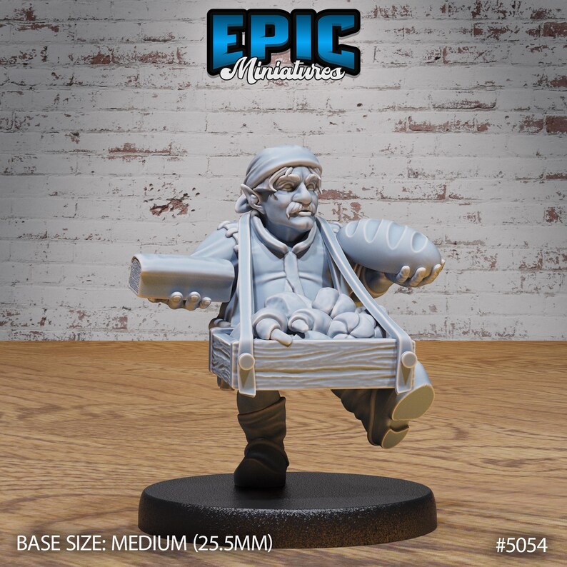 Halfling Villager Miniature: D&D, Pathfinder, TTRPG, 28mm/32mm Scale - Etsy