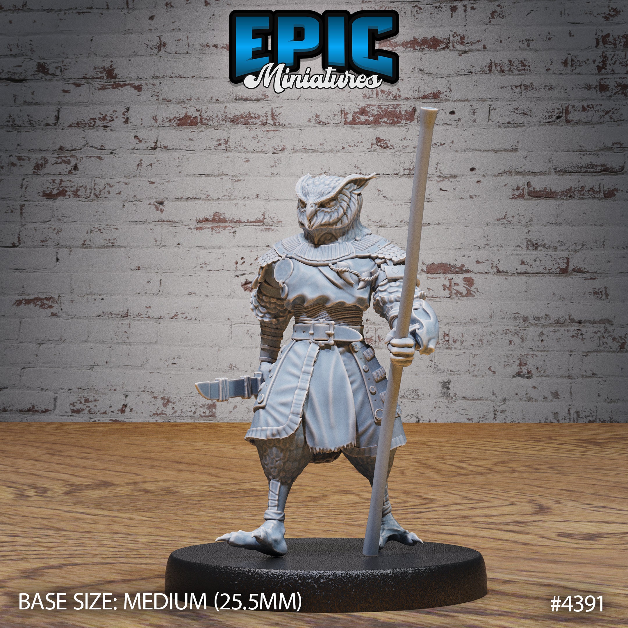 Owl Folk Monk Dungeons and Dragons Pathfinder Wargaming TTRPG Miniature ...