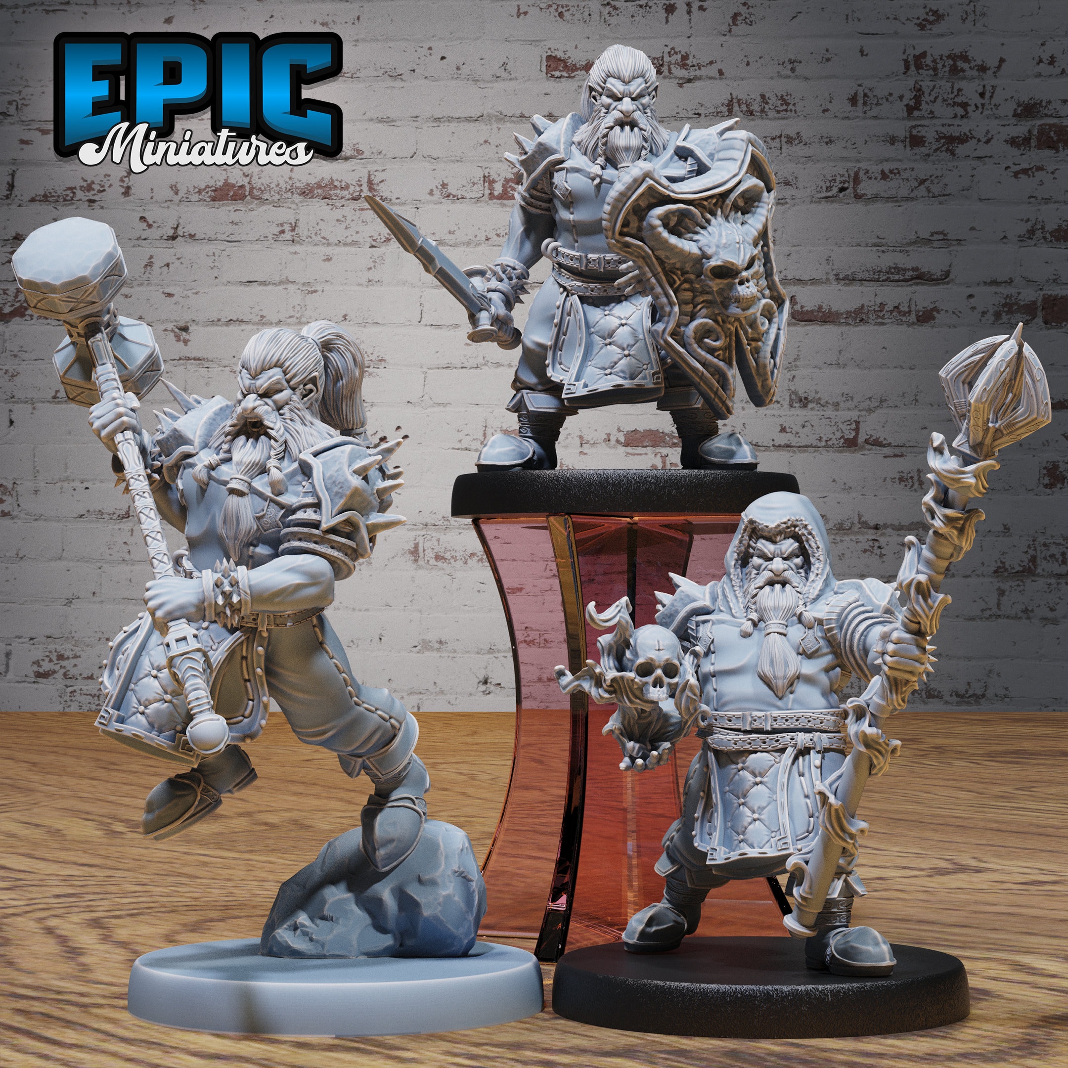 Dwarf Warlock Cleric Fighter Dungeons and Dragons Pathfinder Wargaming TTRPG Miniature 28MM or ...