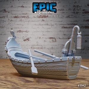 Harbor Boats - D&D Miniature - 3D Printed Unpainted - 28MM Scale- Set ...