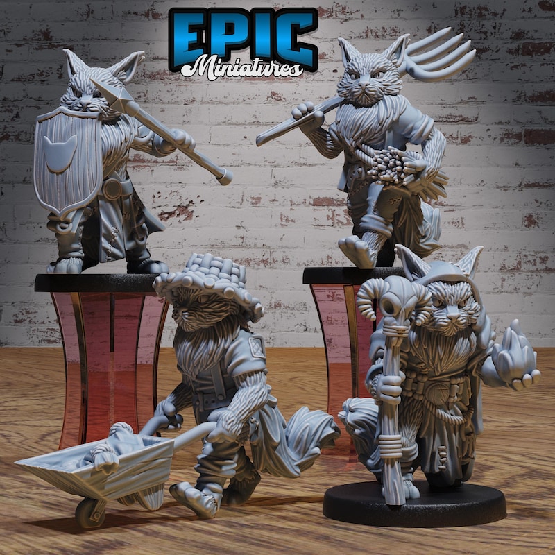 28mm Cat Folk Miniature - Etsy