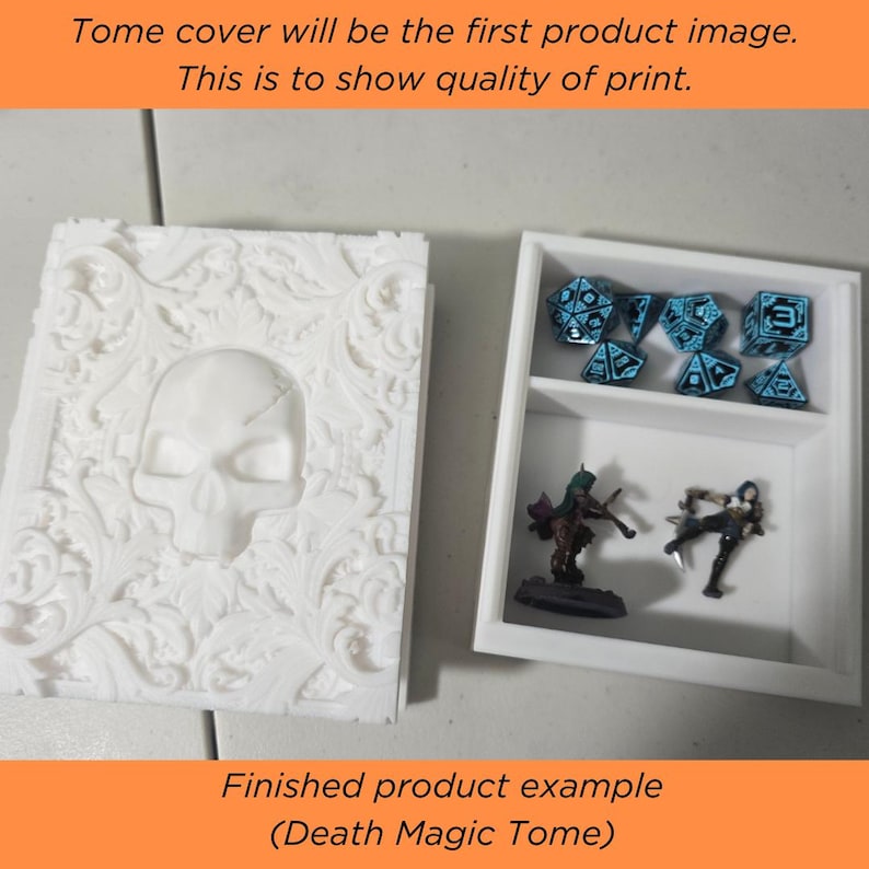 Raven Tome Storage Box | 3D Printed PLA Dice Vault - Etsy