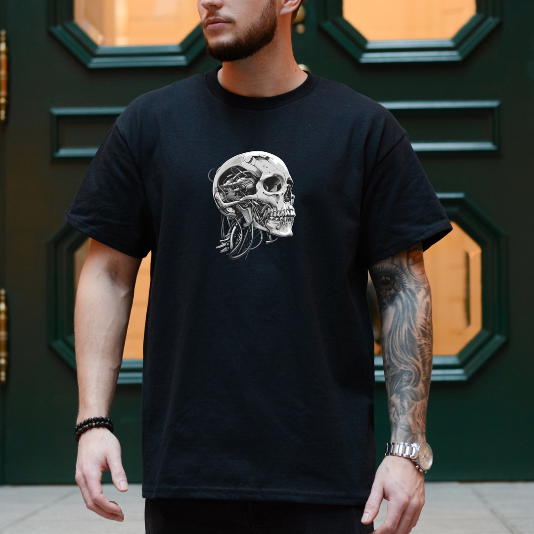 Bio-mechanical Skull, Science Fiction, Future, Skeleton, Skull T-shirt ...