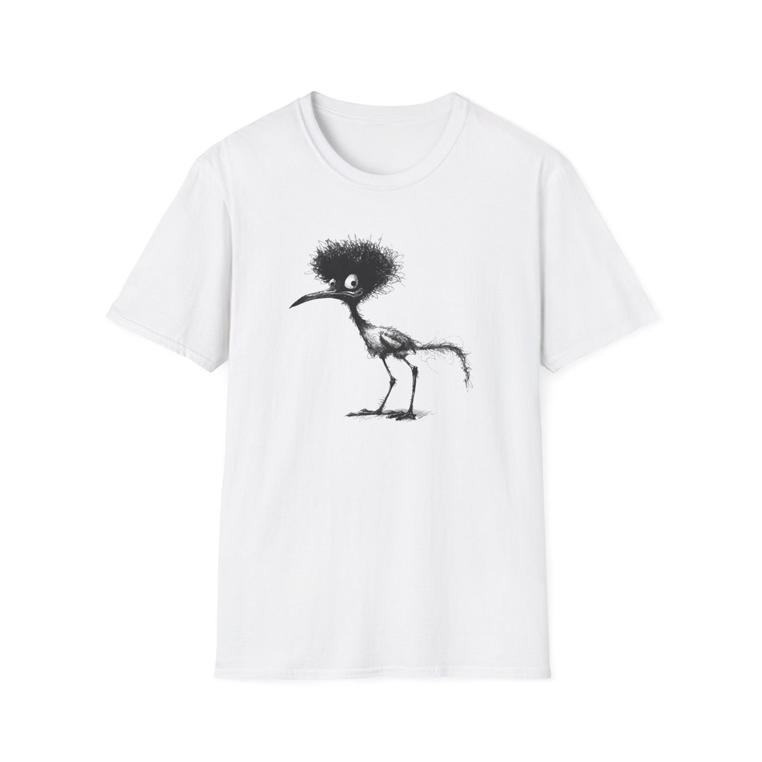 Roadrunner T-shirt, Funny Bird Shirt, Odd Bird Tee, Unique Graphic Tee ...