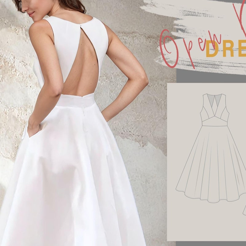 Backless Dress Pattern - Etsy