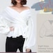 Blouse PDF Pattern | Cross Front Top and Balloon Sleeves | Side Tie Top ...