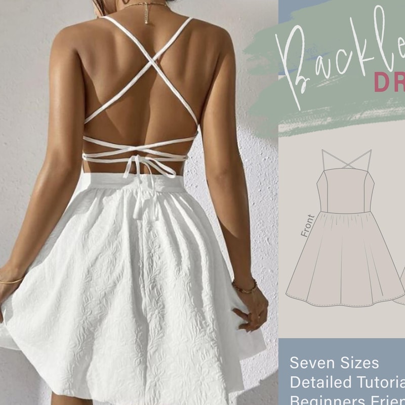 Mini Dress Sewing Pattern - Etsy