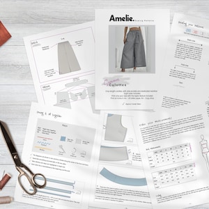 Culottes Sewing Pattern | Oversize Pants | Wide Leg Trousers ...