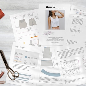 Top Sewing Pattern With Open Back | Summer Top PDF Pattern | Beginner ...