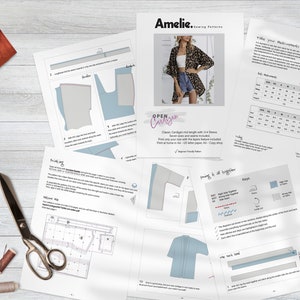 Kimono Cardigan Sewing Pattern | Swimming Suit Cover-up | Beginners ...