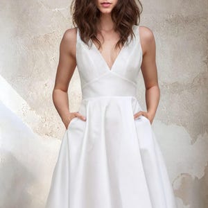 Backless Dress Sewing Pattern | Flare Skirt Midi Gown With V-neck ...