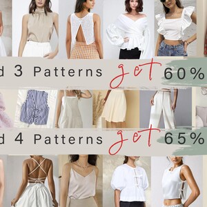 Side Tie Top Sewing Pattern Summer Top PDF Pattern Beginner Top Sewing ...