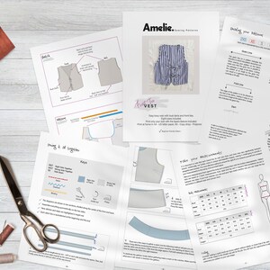 Top Sewing Pattern Ties Front Vest Pattern Open Front Top Summer Top ...