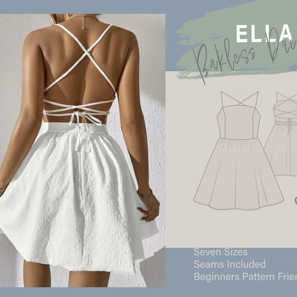 Backless Dress Pattern - Etsy