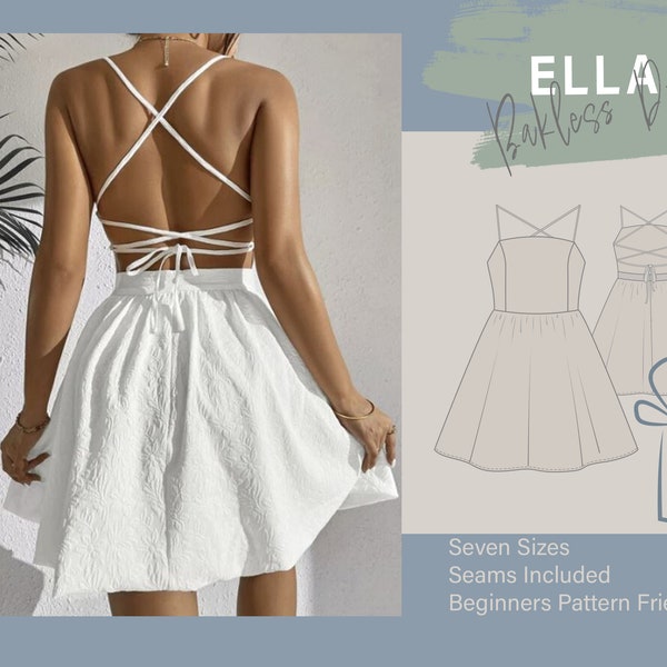 Backless Dress Pattern - Etsy