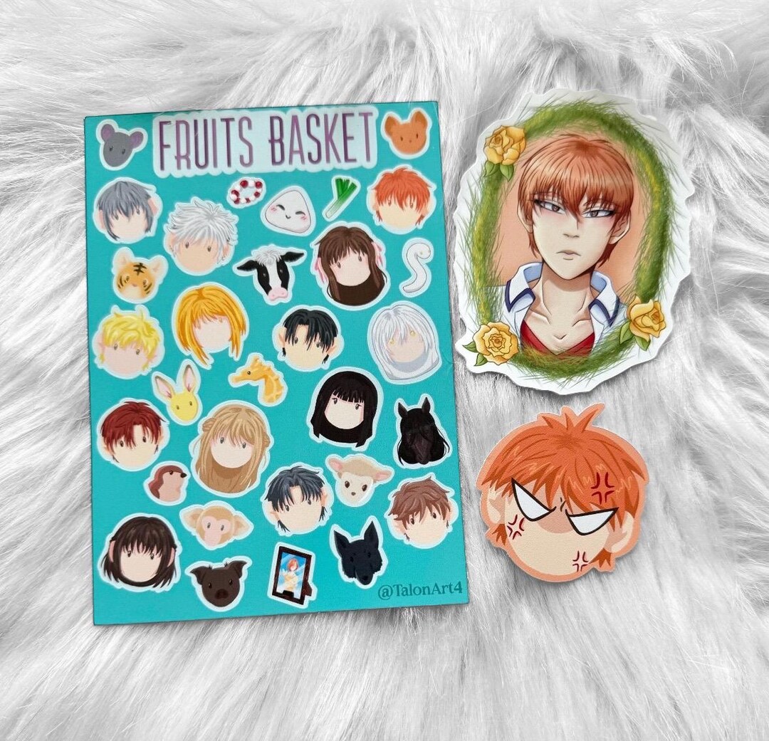 NO RESTOCK Fruits Basket Kyo Stickers and Sticker Sheet Waterproof ...