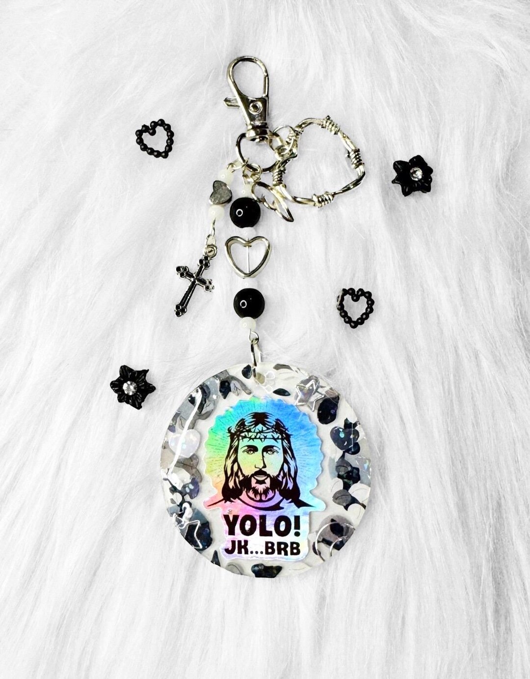 CLEARANCE Handmade Jesus Keychain - Etsy