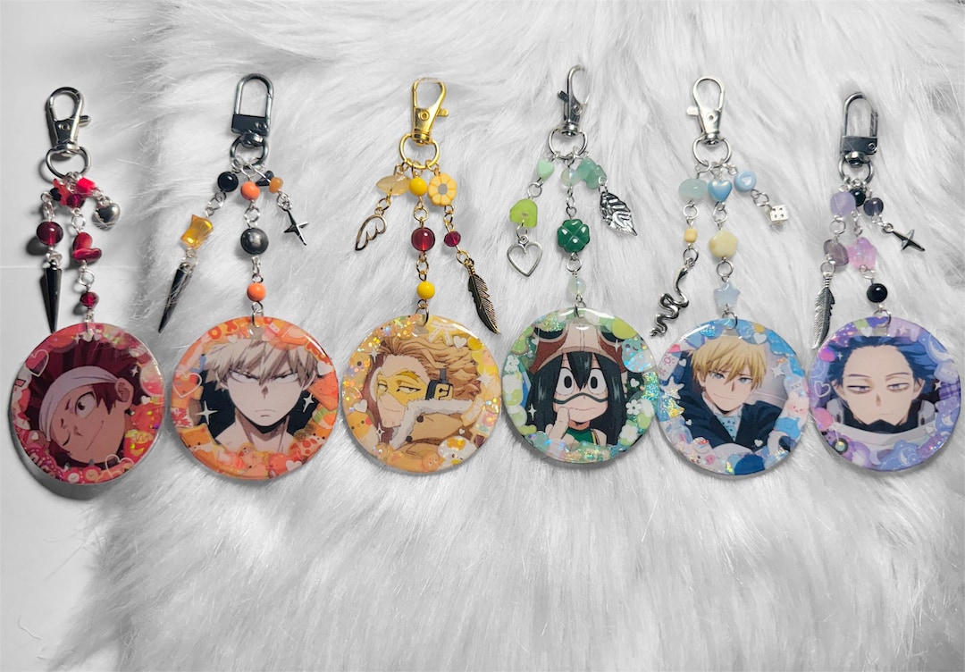 Handmade MHA Rainbow Hero Keychains - Etsy