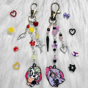 Handmade Hazbin Hotel Charlie and Vaggie Keychains - Etsy