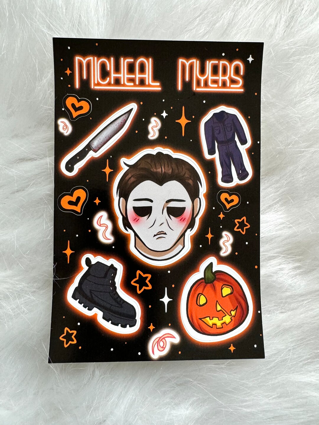 CLEARANCE Michael Myers Sticker Sheet Horror Halloween Waterproof Vinyl ...