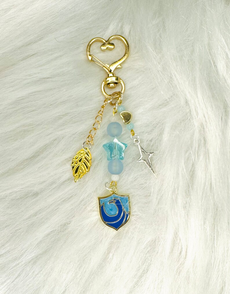 Handmade Harry Potter Keychain HP Hogwarts Hufflepuff Gryffindor ...