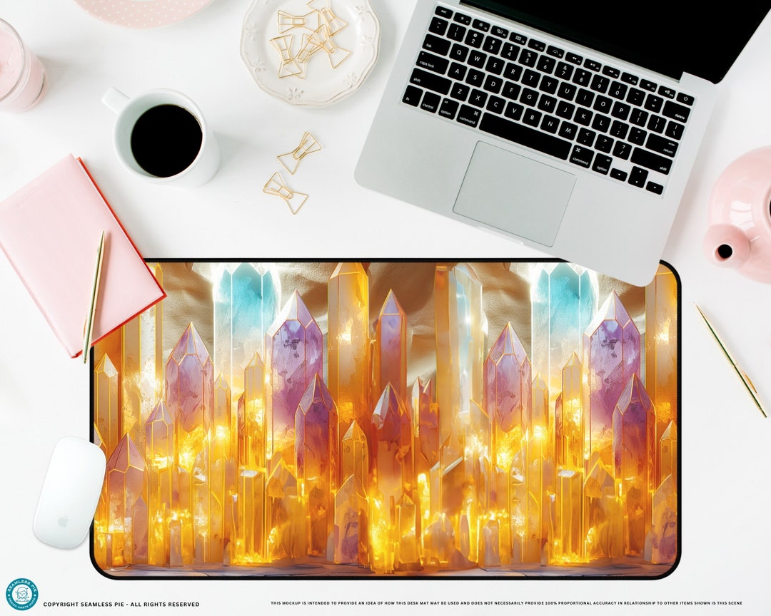 Crystal Cavern Desk Mat - 3 Sizes - Desk Accessory Aesthetic - Desk ...