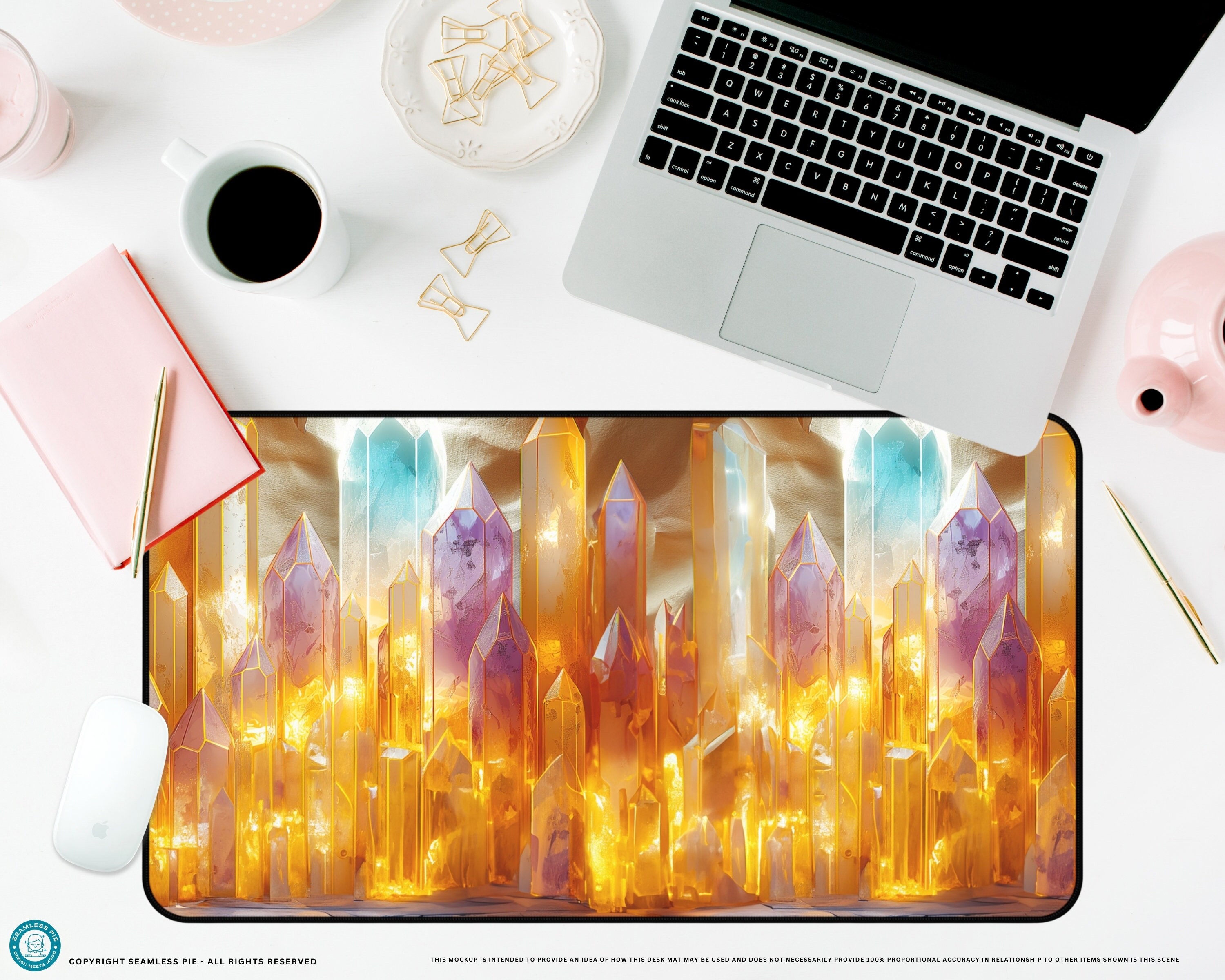 Crystal Cavern Desk Mat - 3 Sizes - Desk Accessory Aesthetic - Desk ...