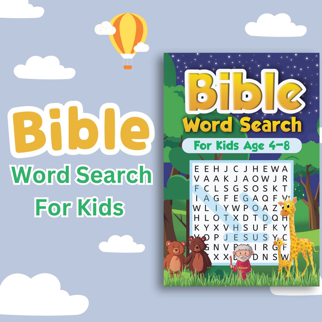 Bible Word Search for Kids Ages 4-8, 40 Word Search Puzzles, INSTANT ...