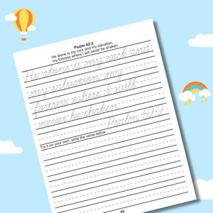 Cursive Handwriting Workbook With Bible Verses Homeschooling Workbook ...