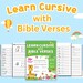 Cursive Handwriting Workbook With Bible Verses Homeschooling Workbook ...