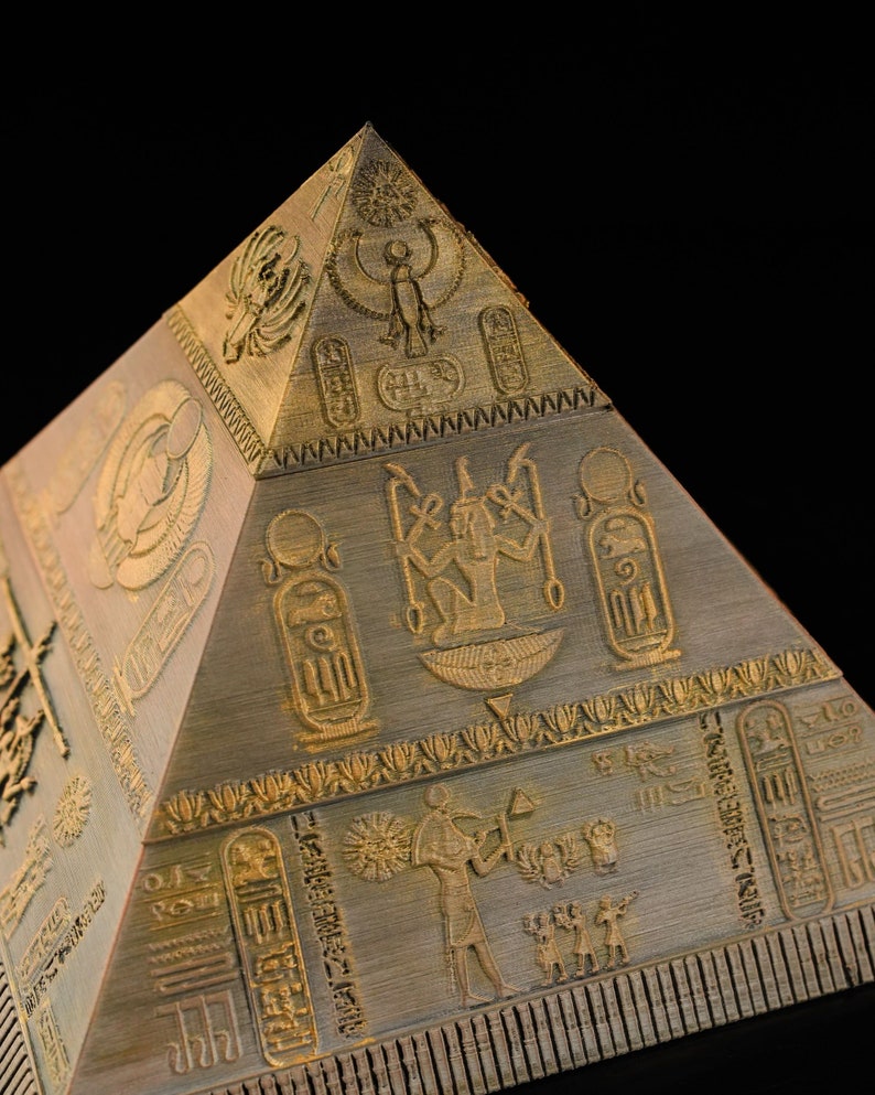 Pyramid Enigma, Puzzle and Hidden Storage Box, Ancient Egyptian Decor ...
