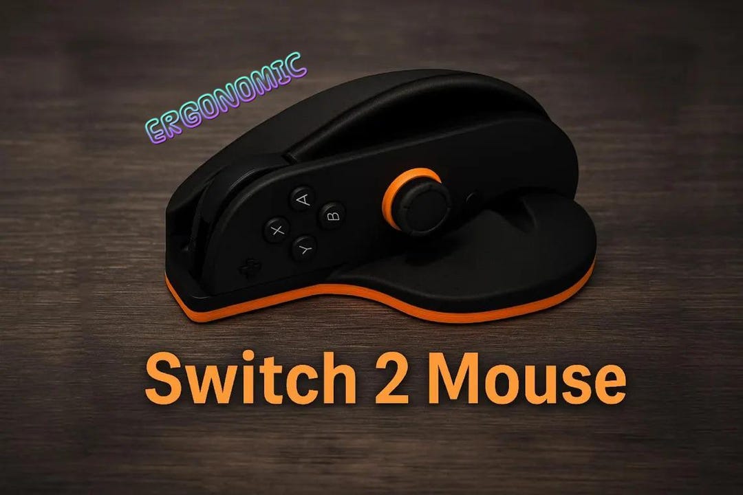Switch 2 Mouse Adapter - Turn Joycons Into a Mouse - Ergonomic ...