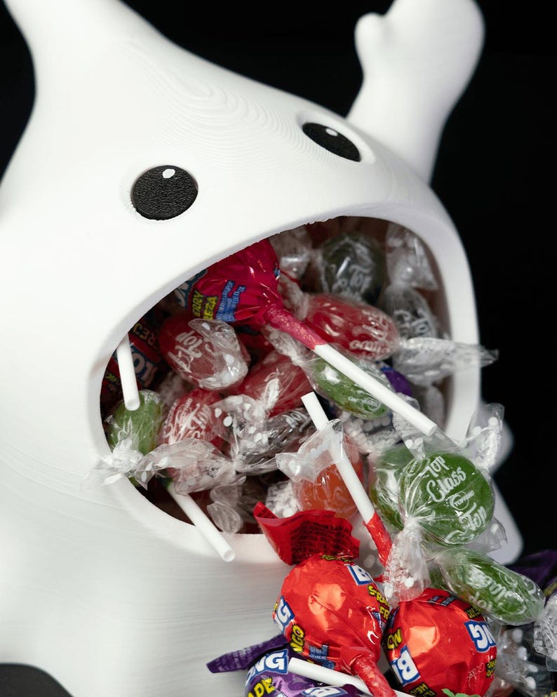 Glutton Ghost Bowl - Halloween Candy Dish - Spooky Snack Holder - Fun ...