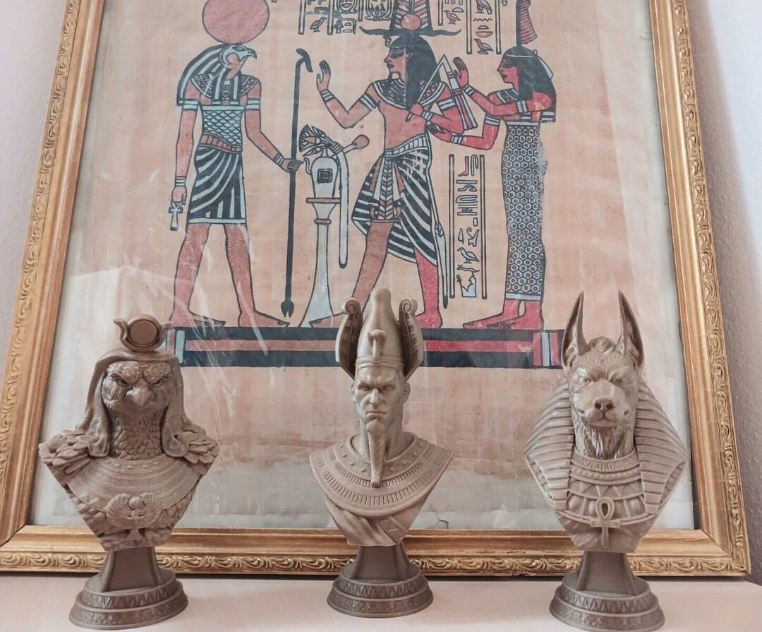 Ancient Egyptian Gods, Anubis, Osiris, Ra Busts, Figurines, Sculpture ...