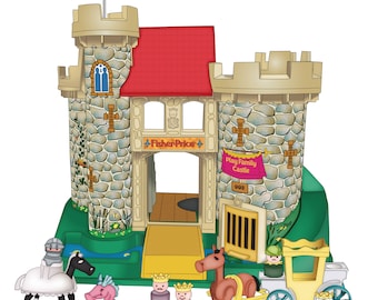 Vintage Fisher Price Little People Castle Set Tote Bag - Etsy