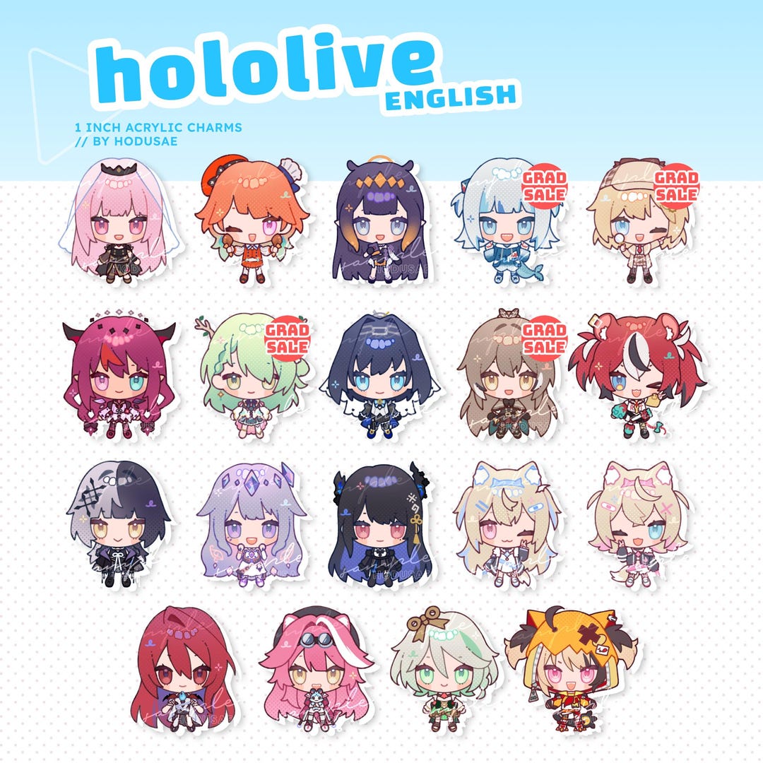 Hololive *grad Sale* - 1" Acrylic Keychain / Myth, Promise, Advent ...