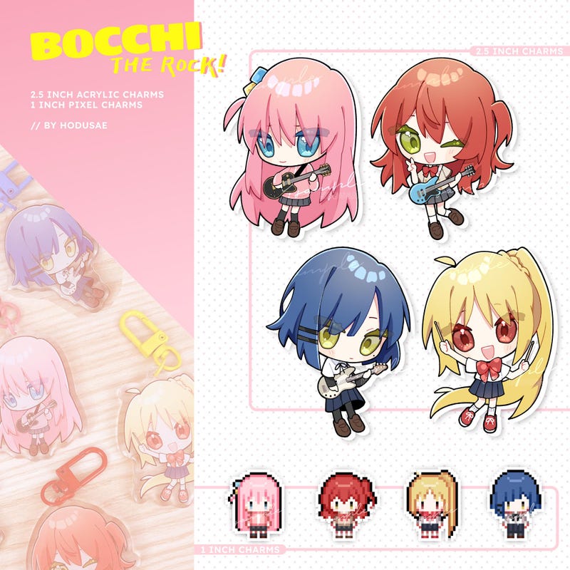 Bocchi the Rock Keychain - Etsy