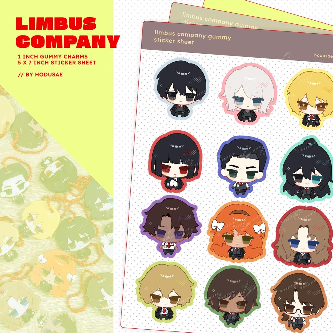 Limbus Company - Gummy Sticker Sheet - Etsy