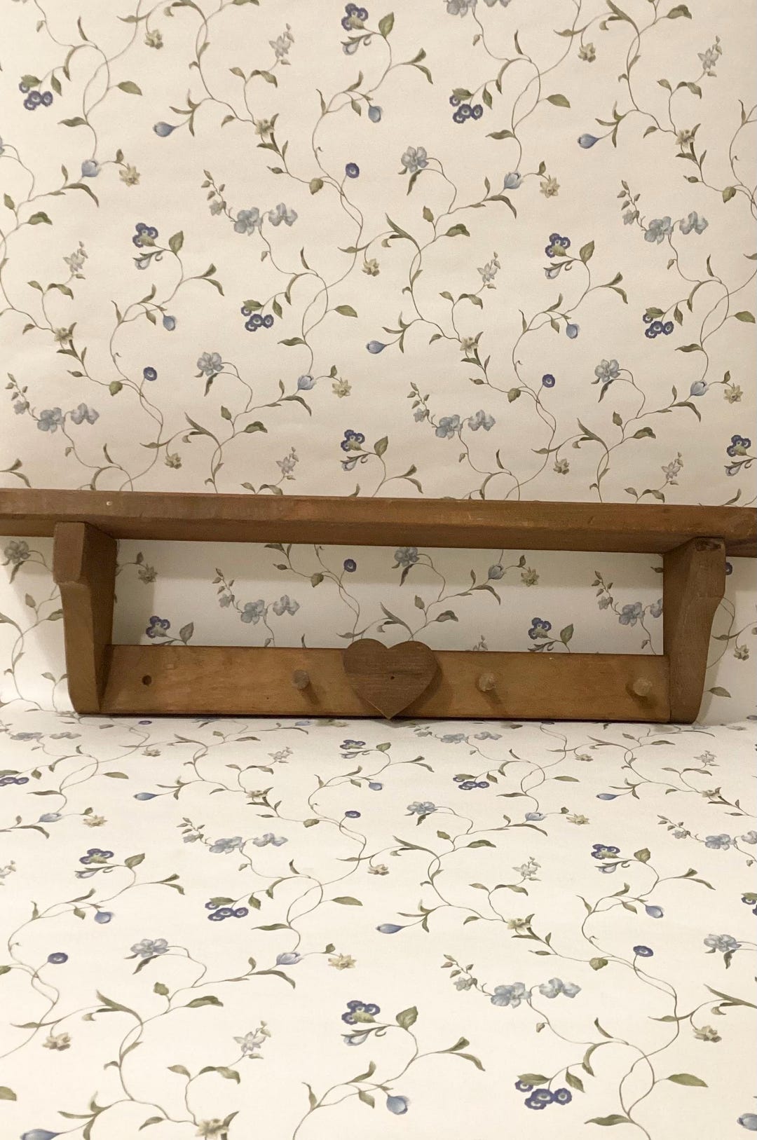 Vintage Wooden 3D Heart Cutout Farmhouse Country Cottagecore Hanging ...