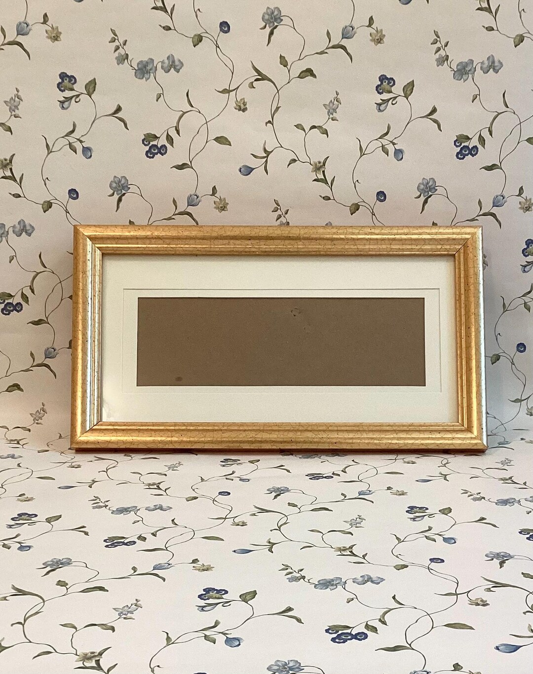 Vintage Rectangular Gold Tone Picture Standing Frame, Gold Speckled ...