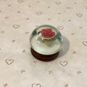 Eternal Red Rose Musical Glass Globe Vintage Berkeley Designs Plays ...
