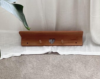 Wooden Shelf Heart Shaped Vintage Wall Shelf With Hook - Etsy